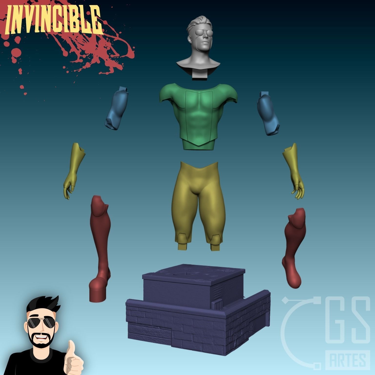 INVINCIBLE - MARK GRAYSON 3D model 3D printable | CGTrader