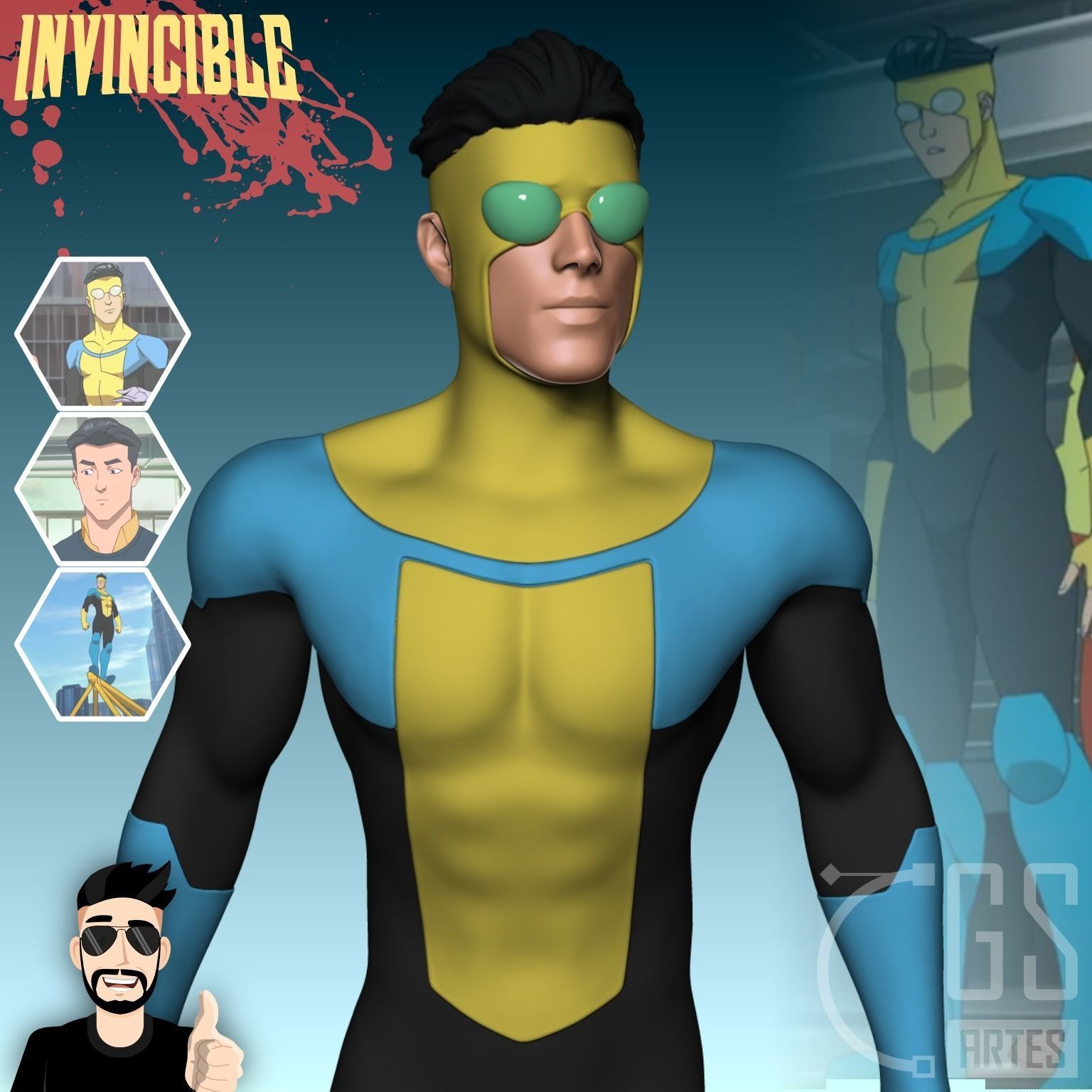 INVINCIBLE - MARK GRAYSON 3D model 3D printable | CGTrader