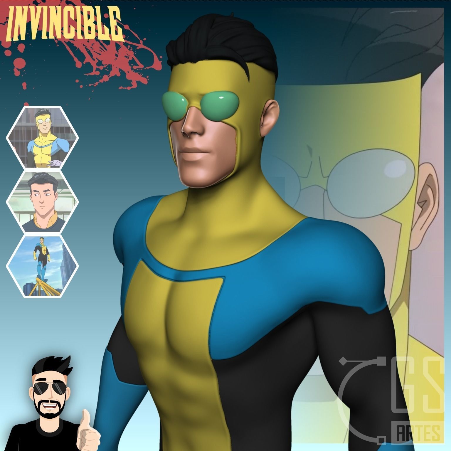 INVINCIBLE - MARK GRAYSON 3D model 3D printable | CGTrader