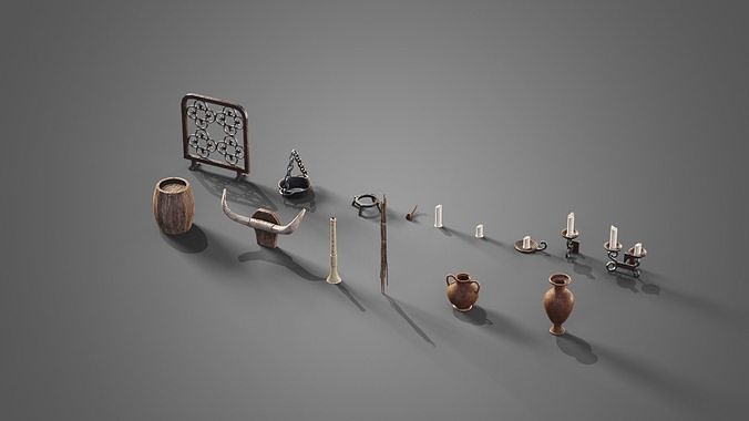 3D model Various props collection VR / AR / low-poly | CGTrader