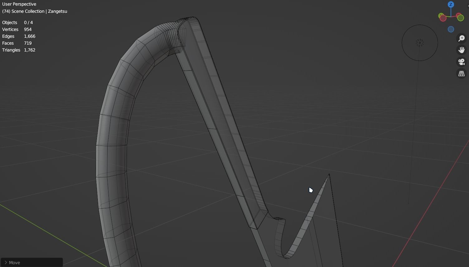 Anime sword Zangetsu free 3D model | CGTrader