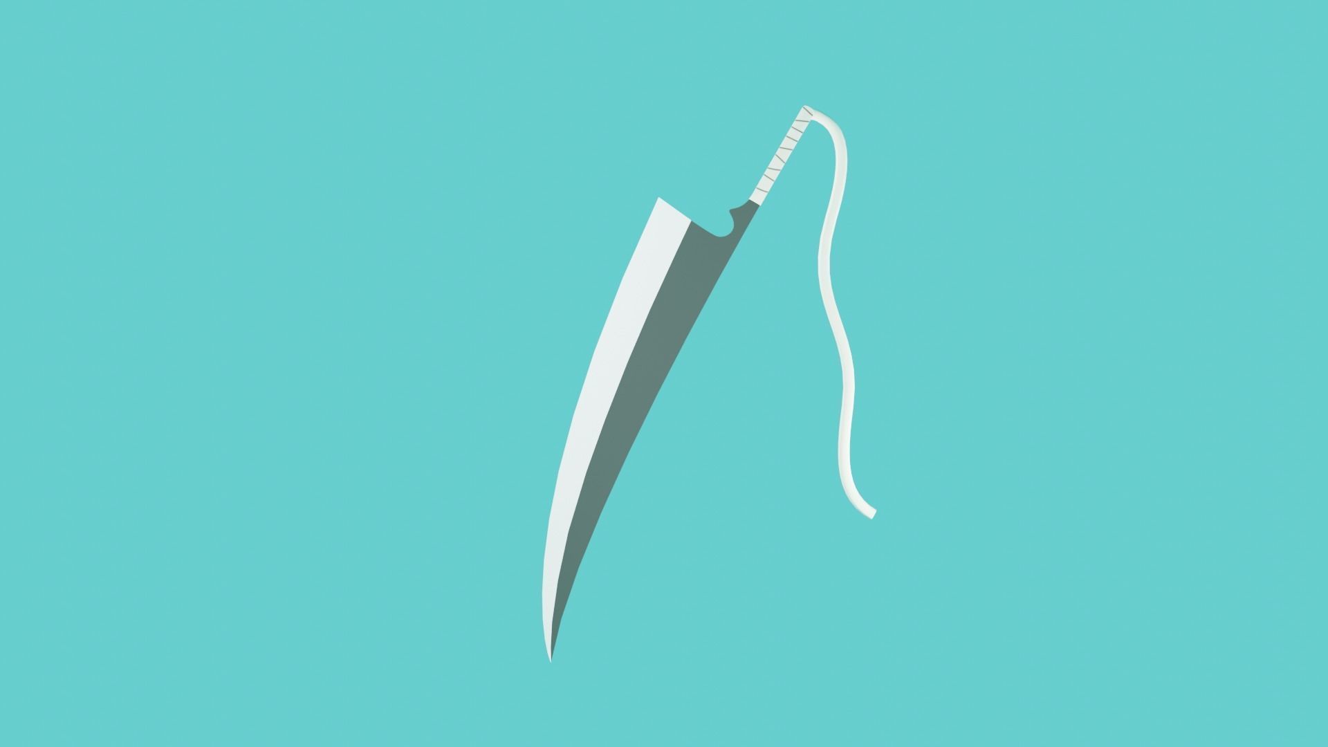 Anime sword Zangetsu free 3D model | CGTrader