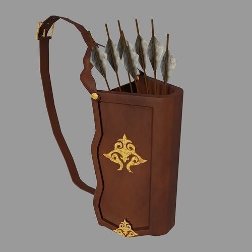 3D model Mongol Style Arrow Sack VR / AR / low-poly | CGTrader