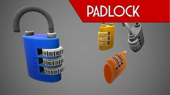 3D model PADLOCK 7 CARTOON STYLIZED VR / AR / low-poly | CGTrader