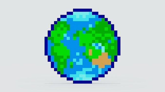 3D model Pixel World VR / AR / low-poly | CGTrader