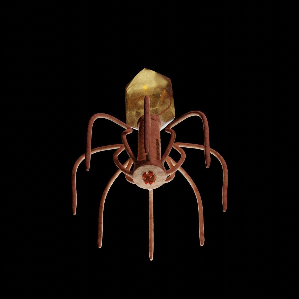 3D model Bacteriophage virus 3D model sci-fi VR / AR / low-poly | CGTrader