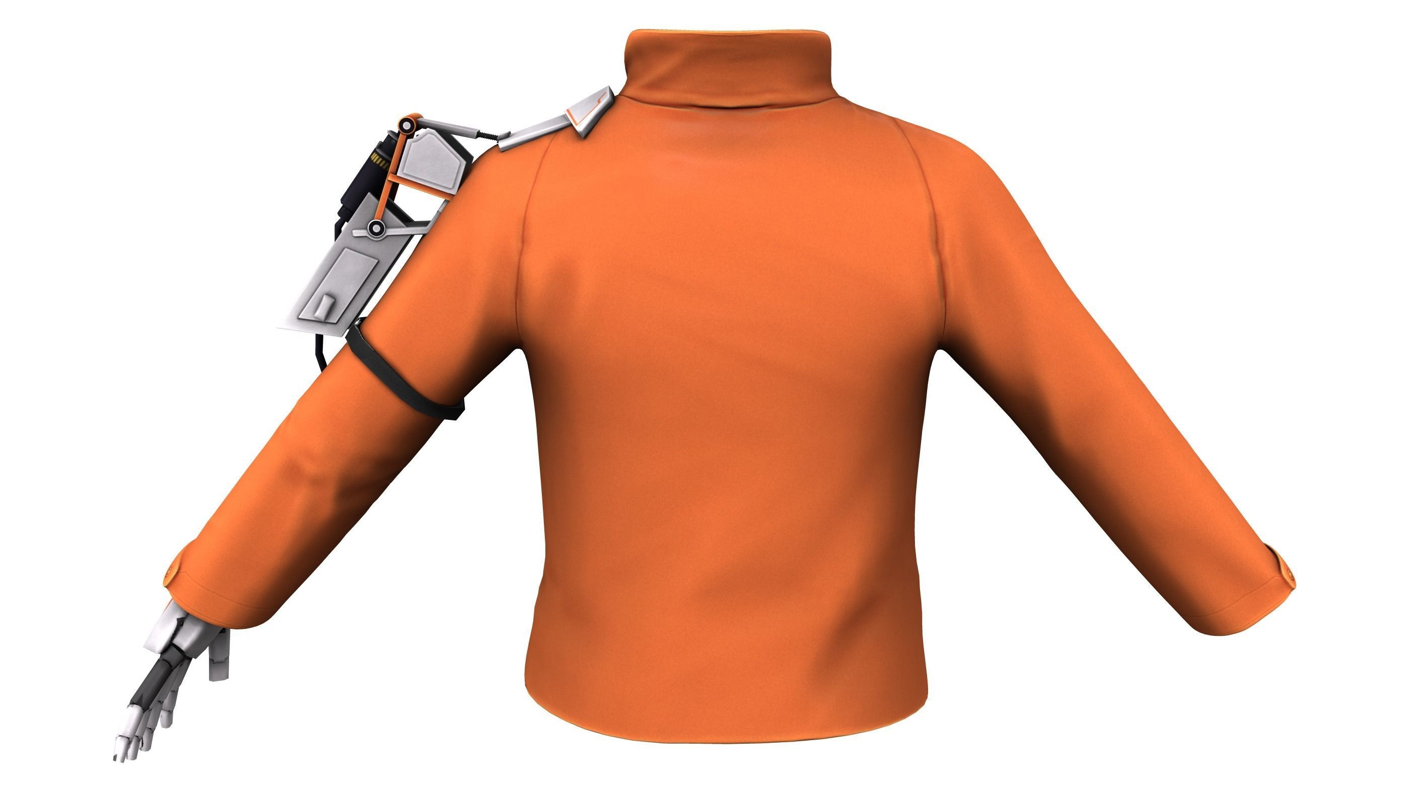 3D model Male Orange Cyberpunk Jacket Coat VR / AR / low-poly | CGTrader