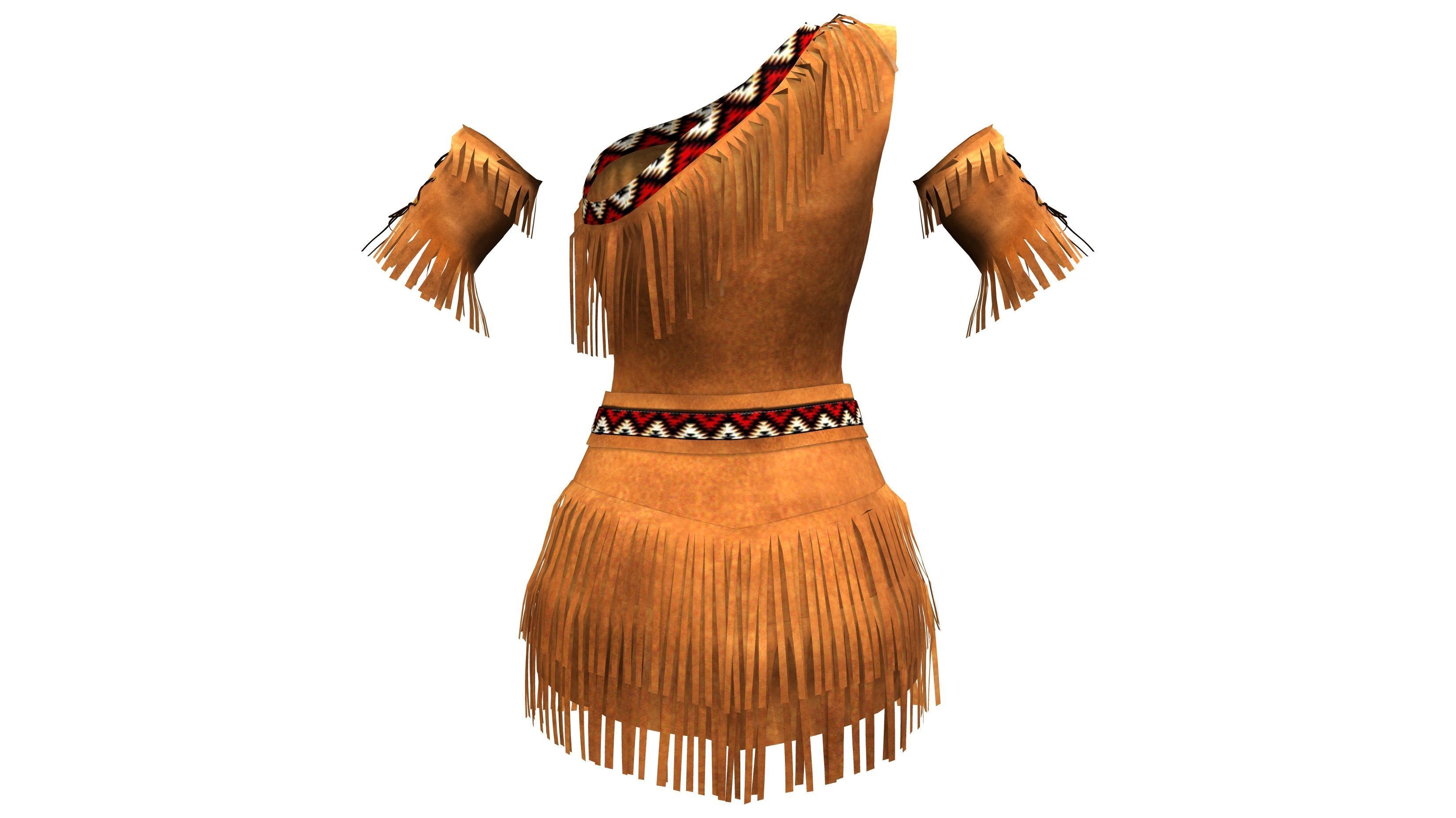 3D model Pow Wow Native American Costume VR / AR / low-poly | CGTrader