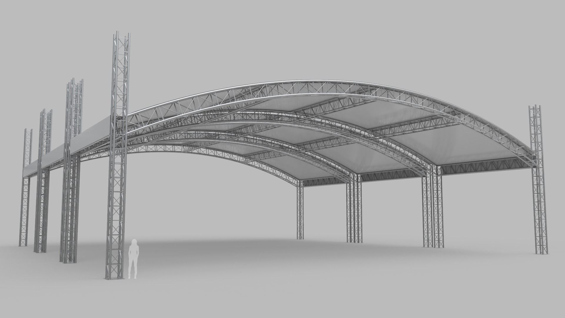 Giant Truss Arch Tent 3D model | CGTrader