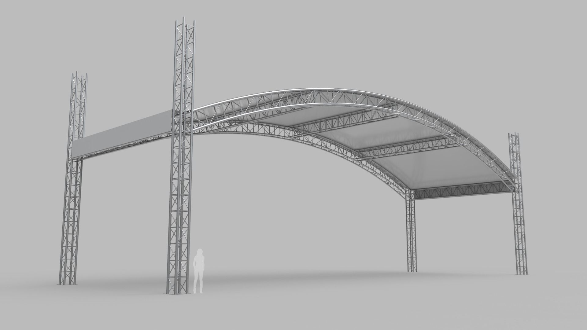 Giant Truss Arch Tent 3D model | CGTrader