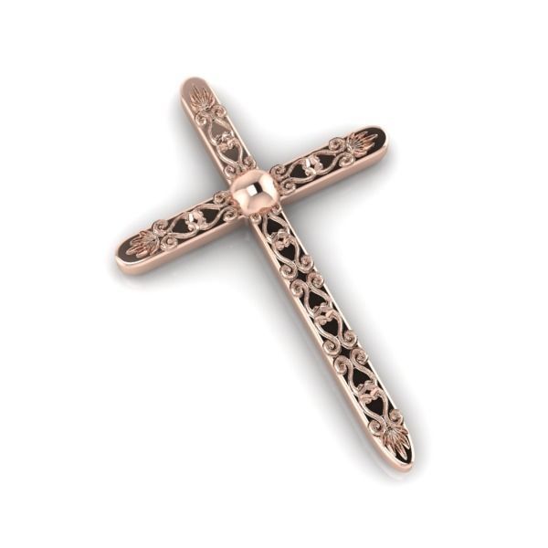 Textured cross with design 3D model 3D printable | CGTrader