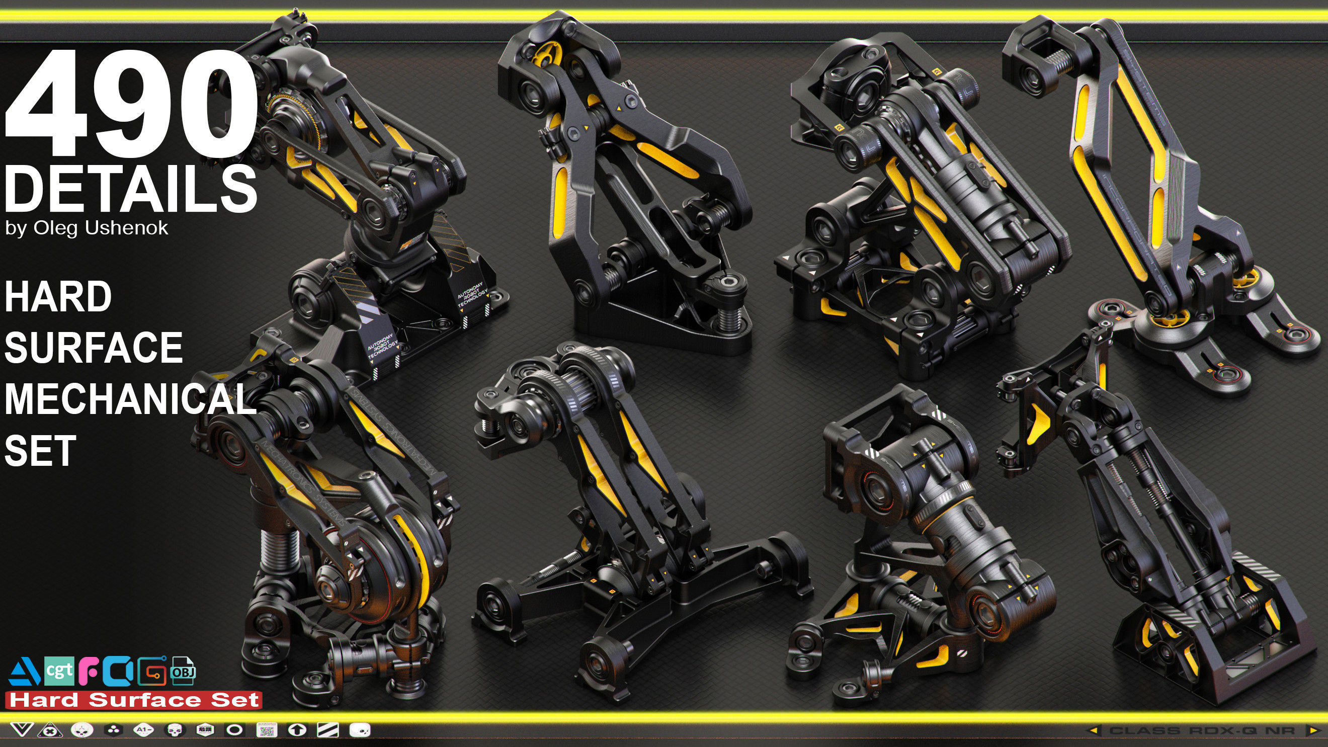 Sci-Fi Hard Surface KITBASH 490 DETAILS 3D model | CGTrader