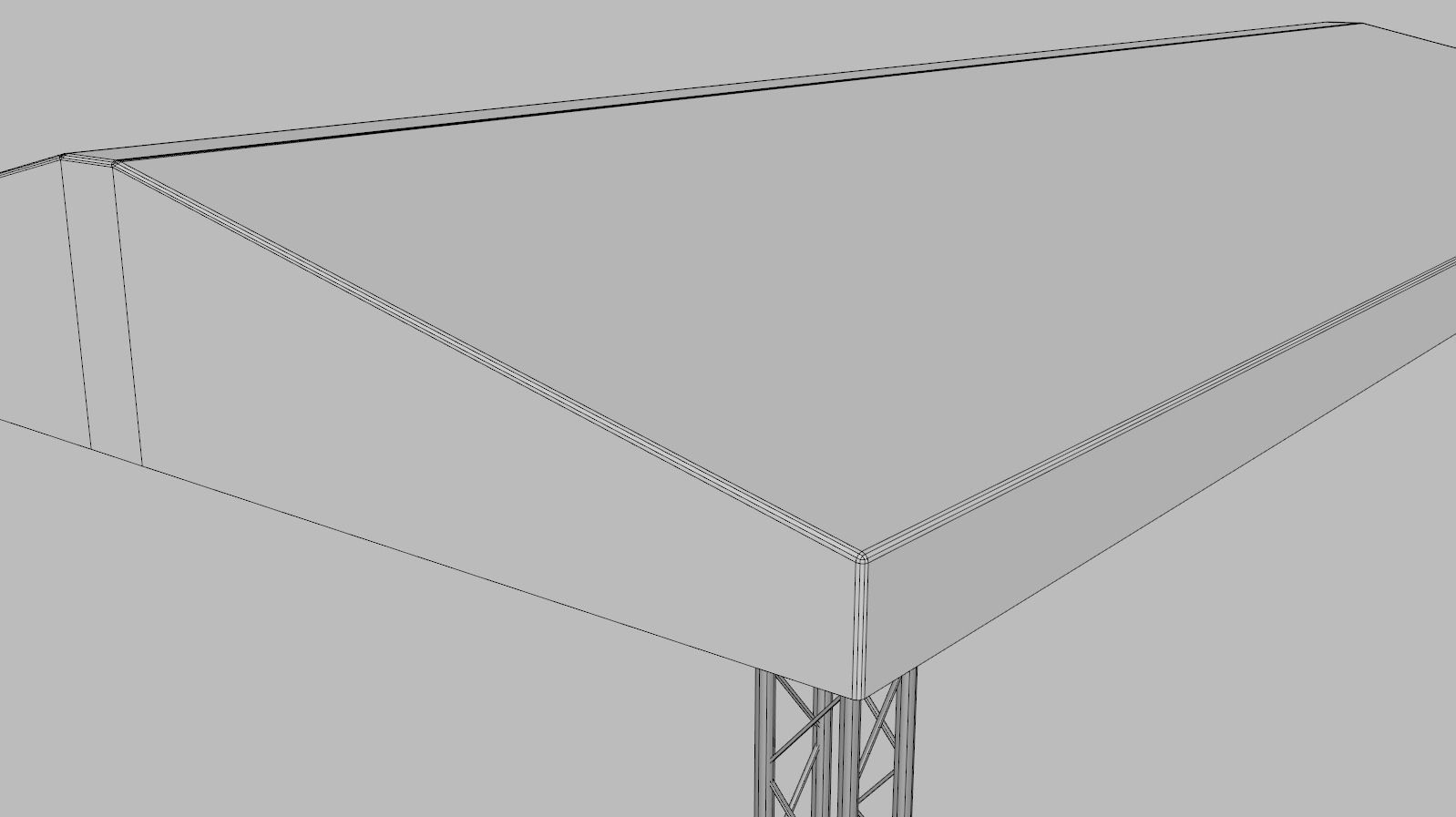 Rectangular Tent 12x6 Meters 3D model | CGTrader