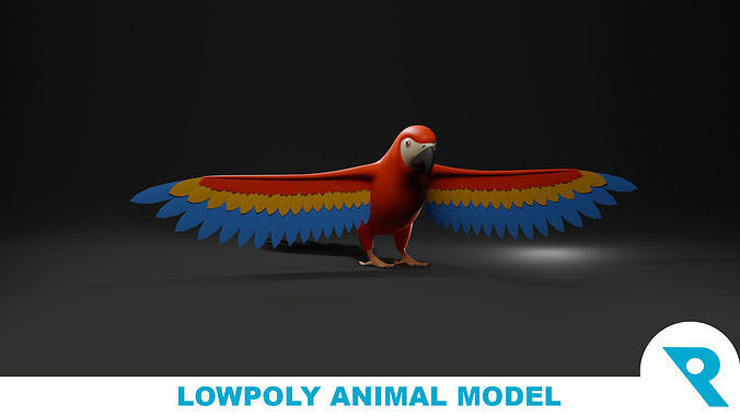 3D model Ara Parrot Base Mesh VR / AR / low-poly | CGTrader