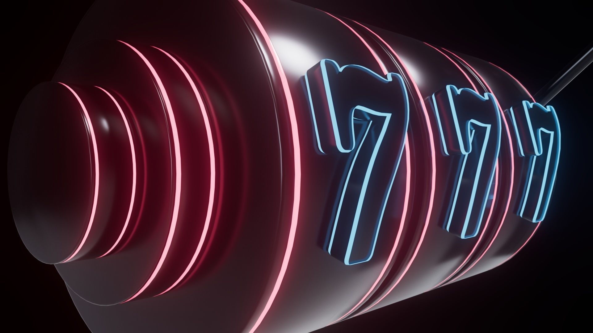 Casino Neon Slots 3D model | CGTrader