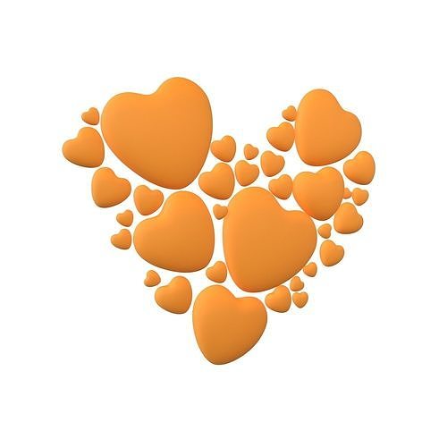 Combination Design Heart Icon v1 008 3D model | CGTrader