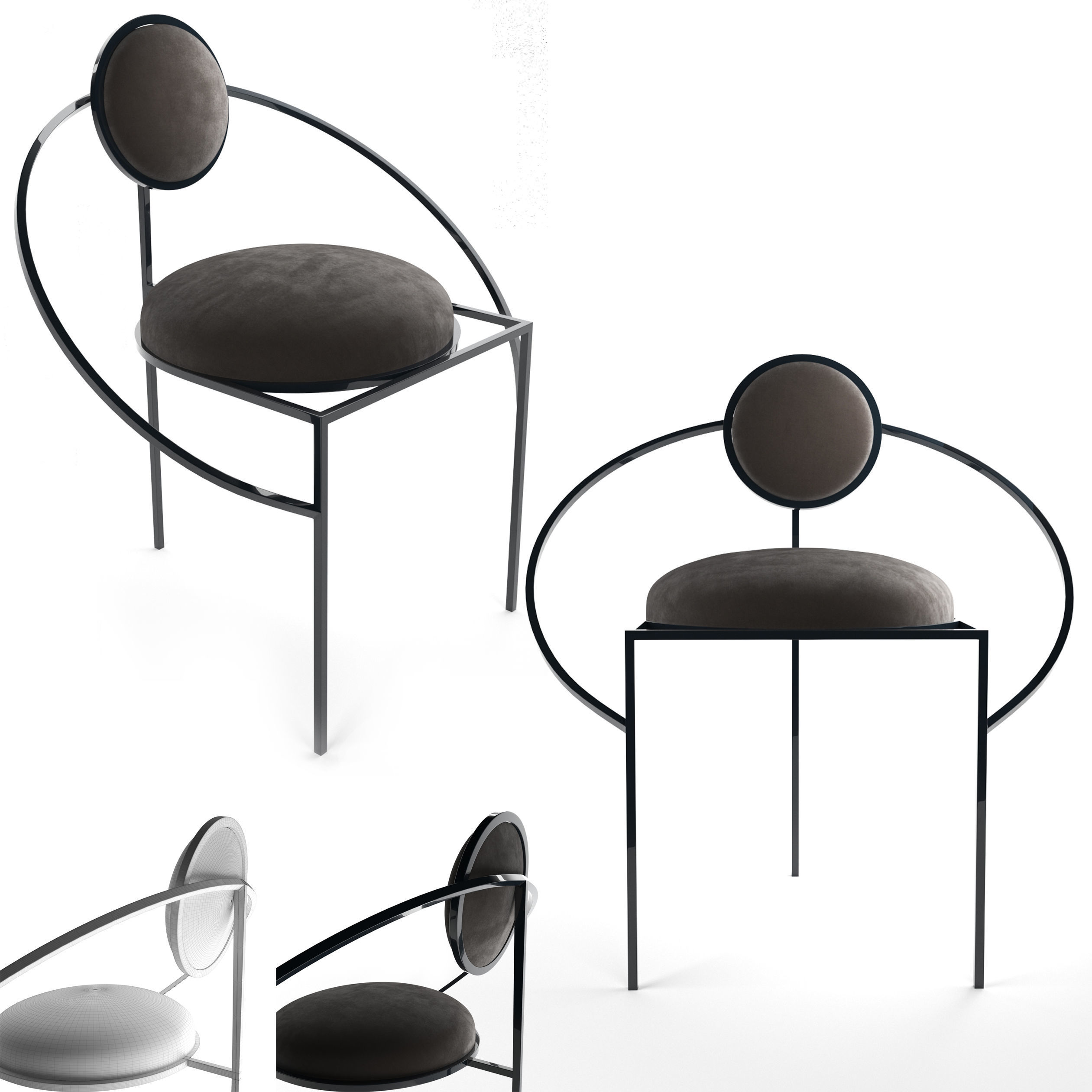orbit dining chair bohinc studio free 3D model | CGTrader