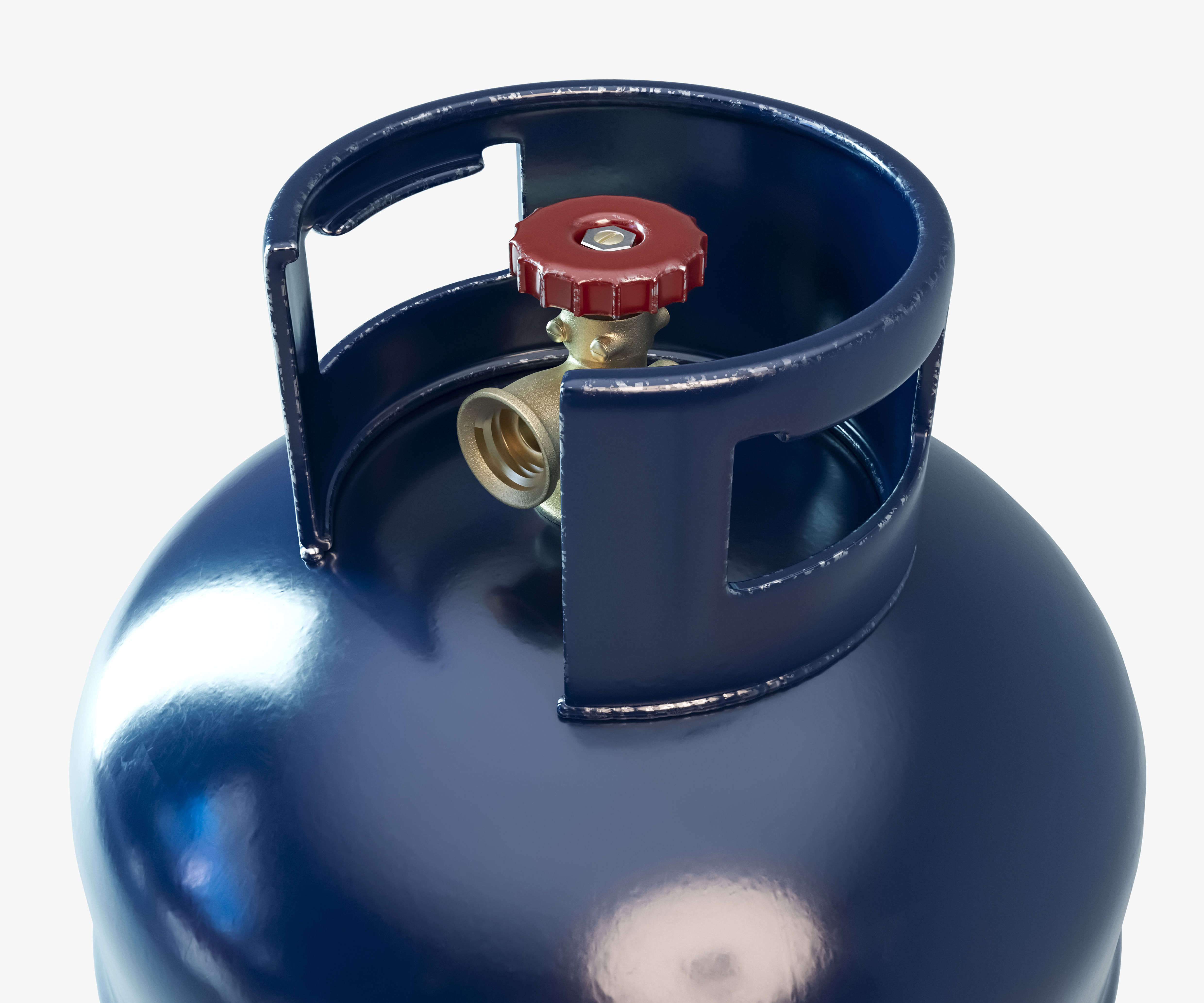 Gas Bottle Cylinder And Valve 3D model | CGTrader