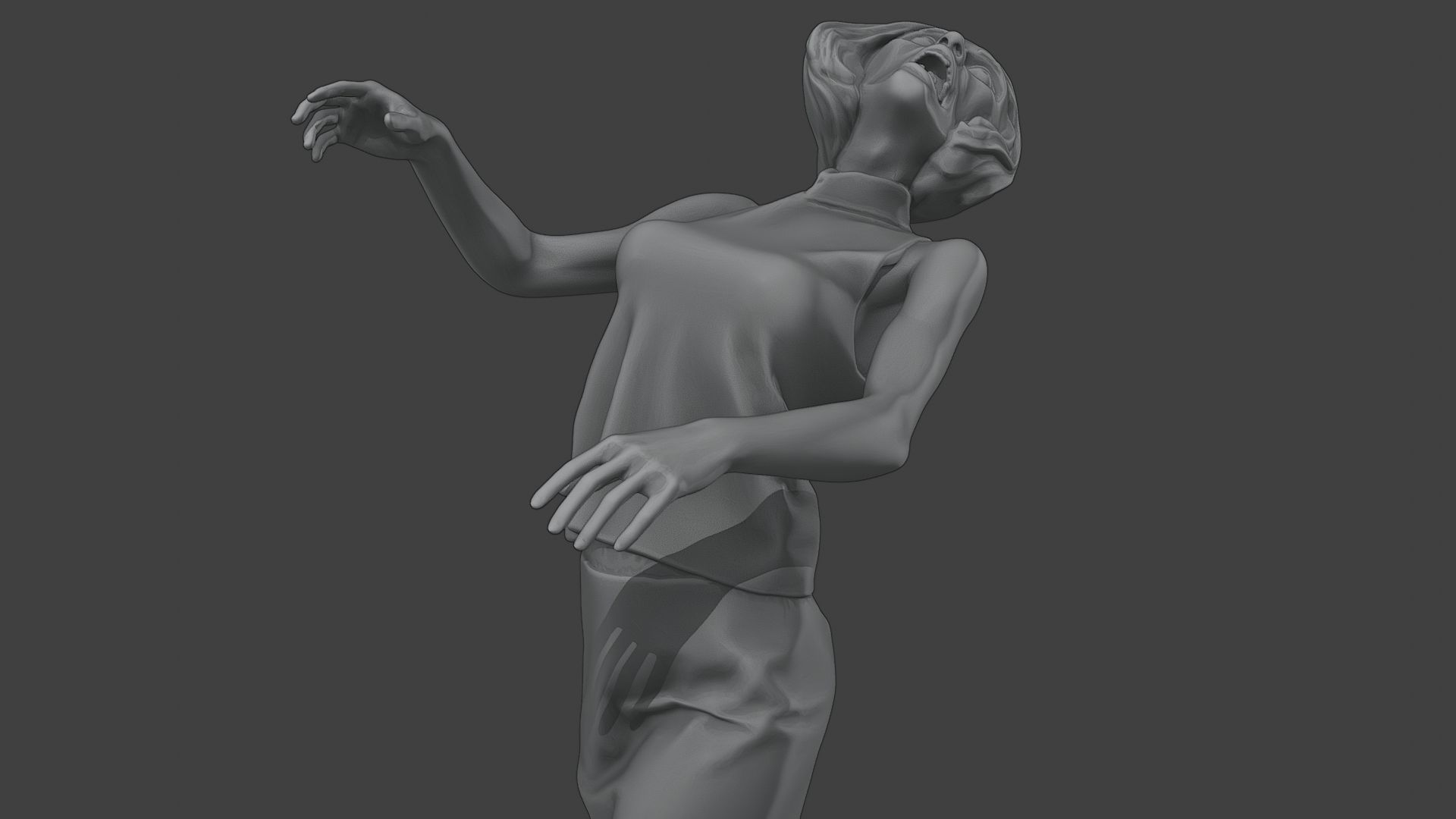 Casual Female Zombie CZ4 0005 3D model 3D printable | CGTrader