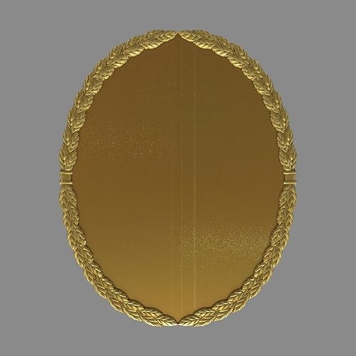 Oval base with laurel wreath 3D model 3D printable | CGTrader
