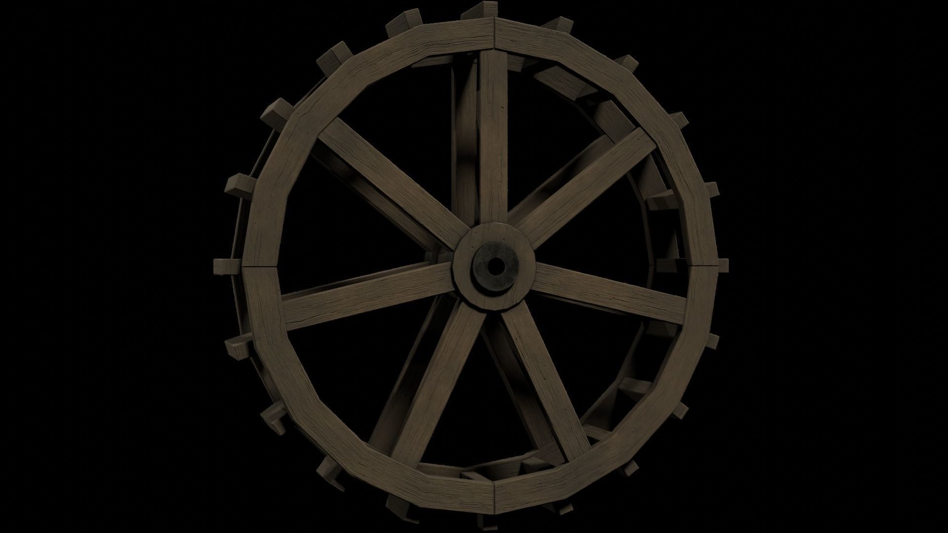 Paddle Wheel full PBR textured ready for UE5 free VR / AR / low-poly 3D ...