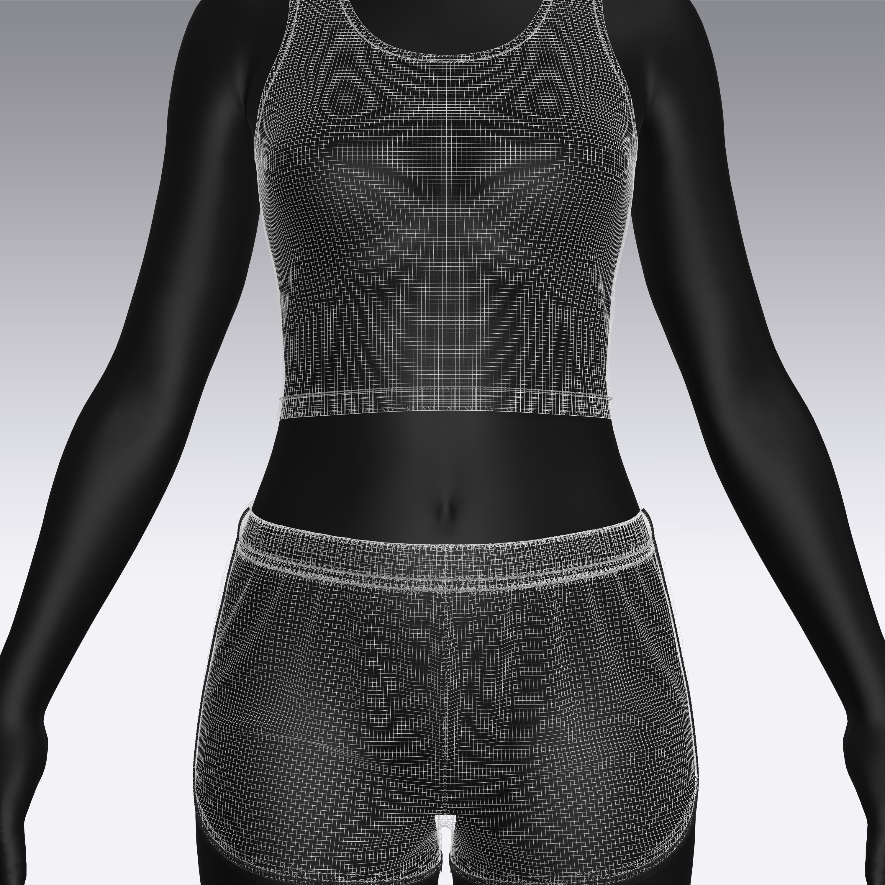 Women Top and Shorts 3D model | CGTrader