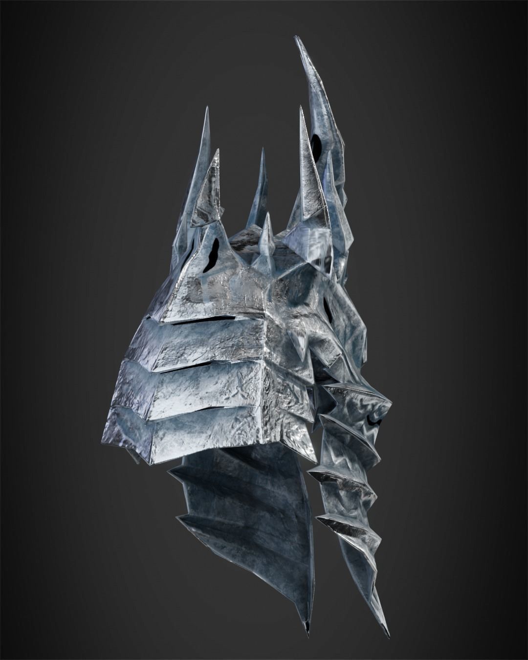 World of Warcraft Lich King Helmet for Cosplay 3D model 3D printable ...