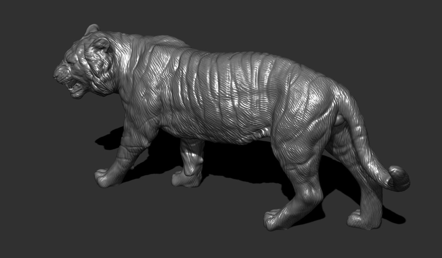 Tiger statue 3D model 3D printable | CGTrader