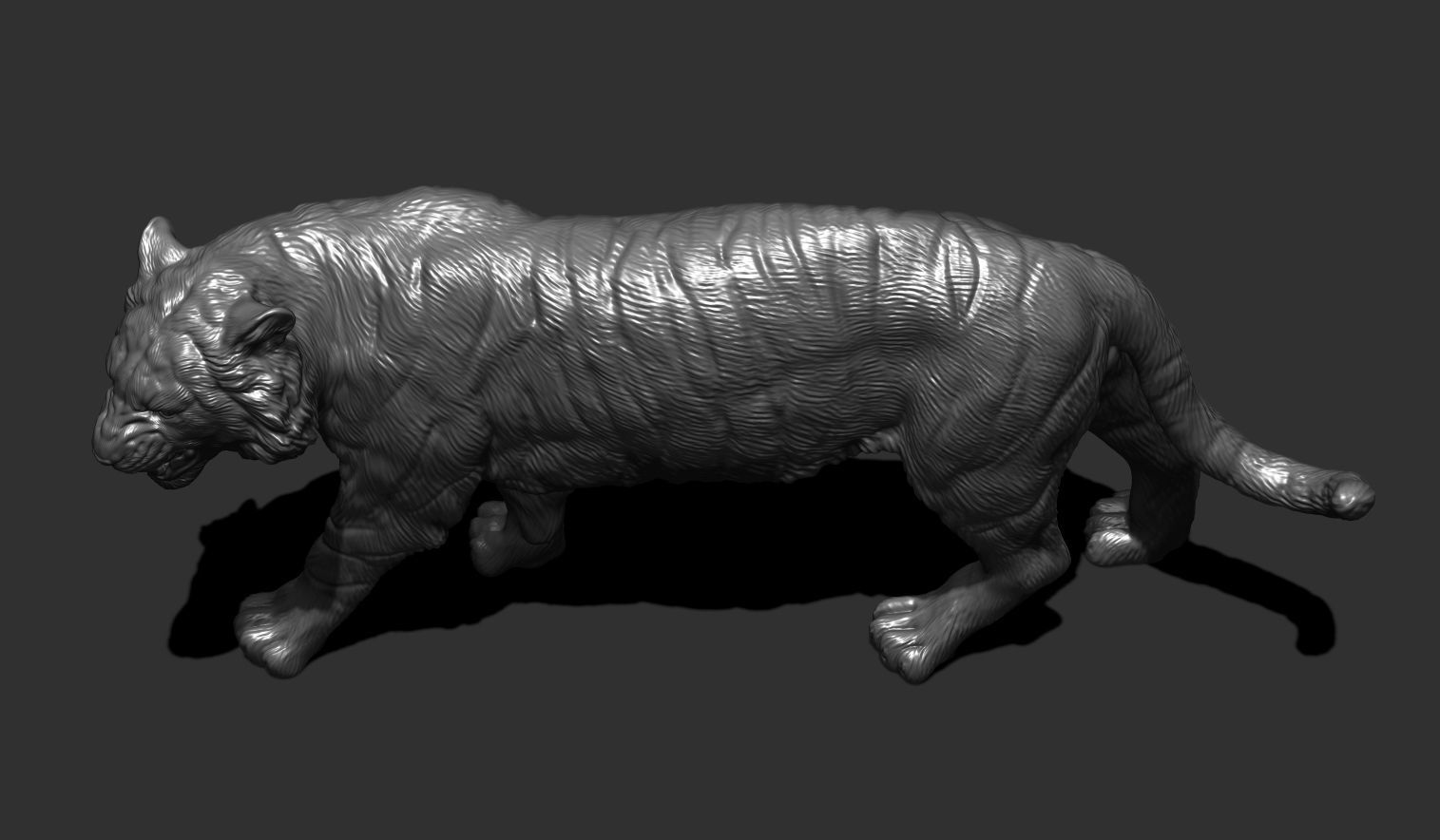 Tiger statue 3D model 3D printable | CGTrader