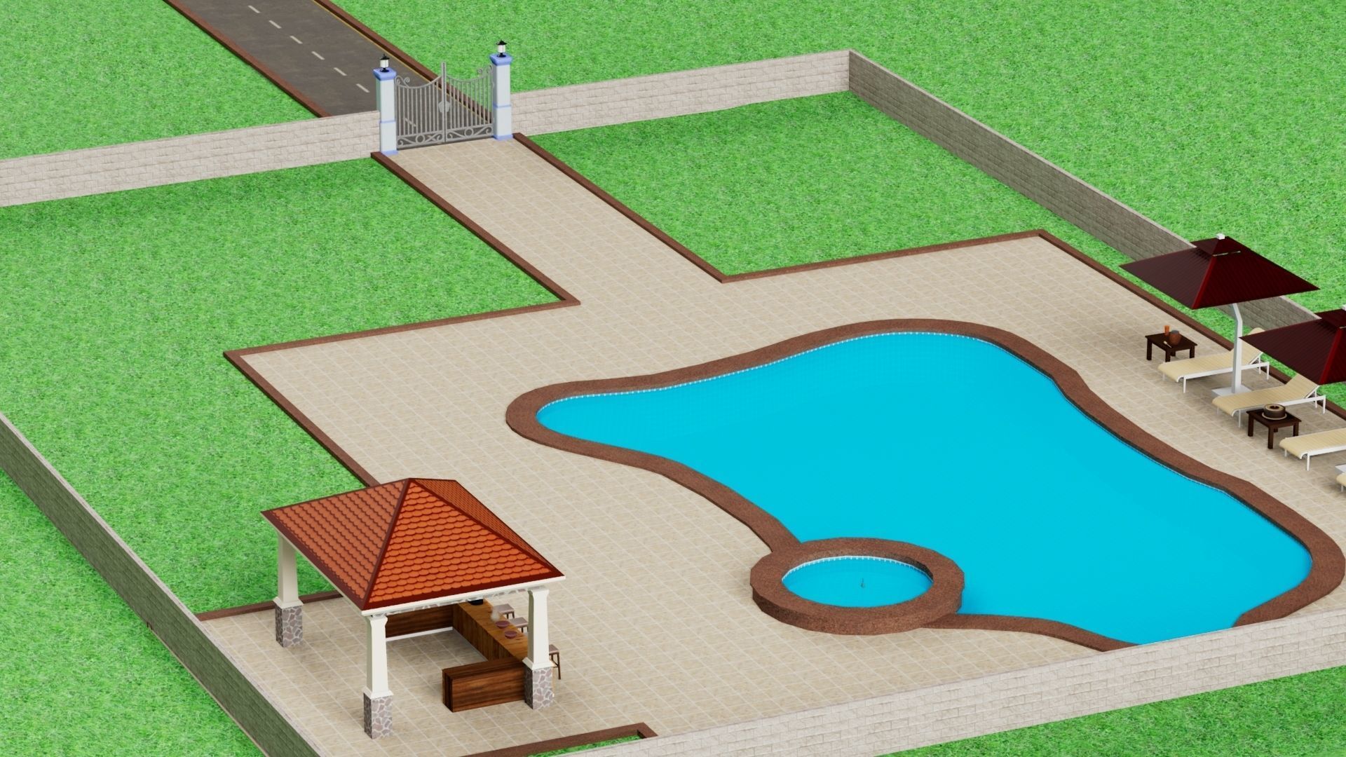 3D model Pool 3D model VR / AR / low-poly | CGTrader