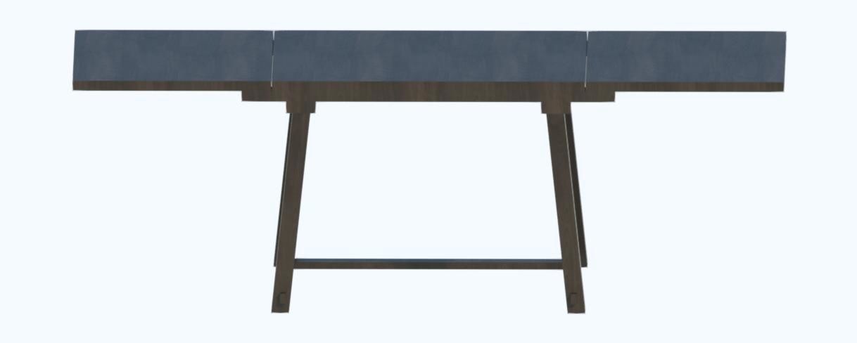 Wilford Extendable Dining Table -Extendable- 3d model 3D model rigged ...