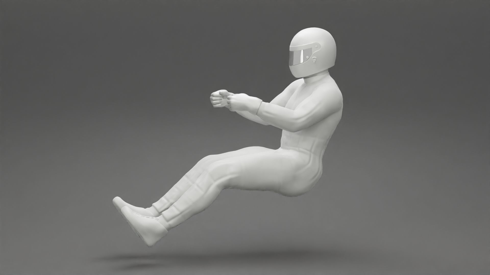 Racing driver in the car 3D model 3D printable | CGTrader