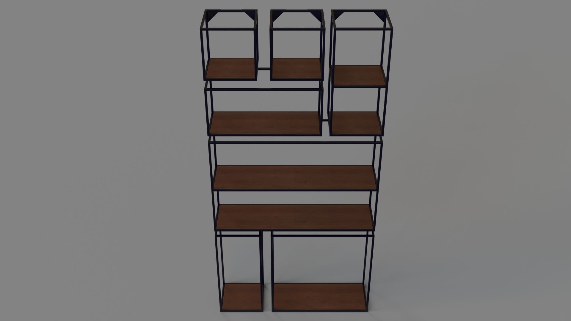 Booker Long Vertical Shelf Set Of 7 3D model | CGTrader