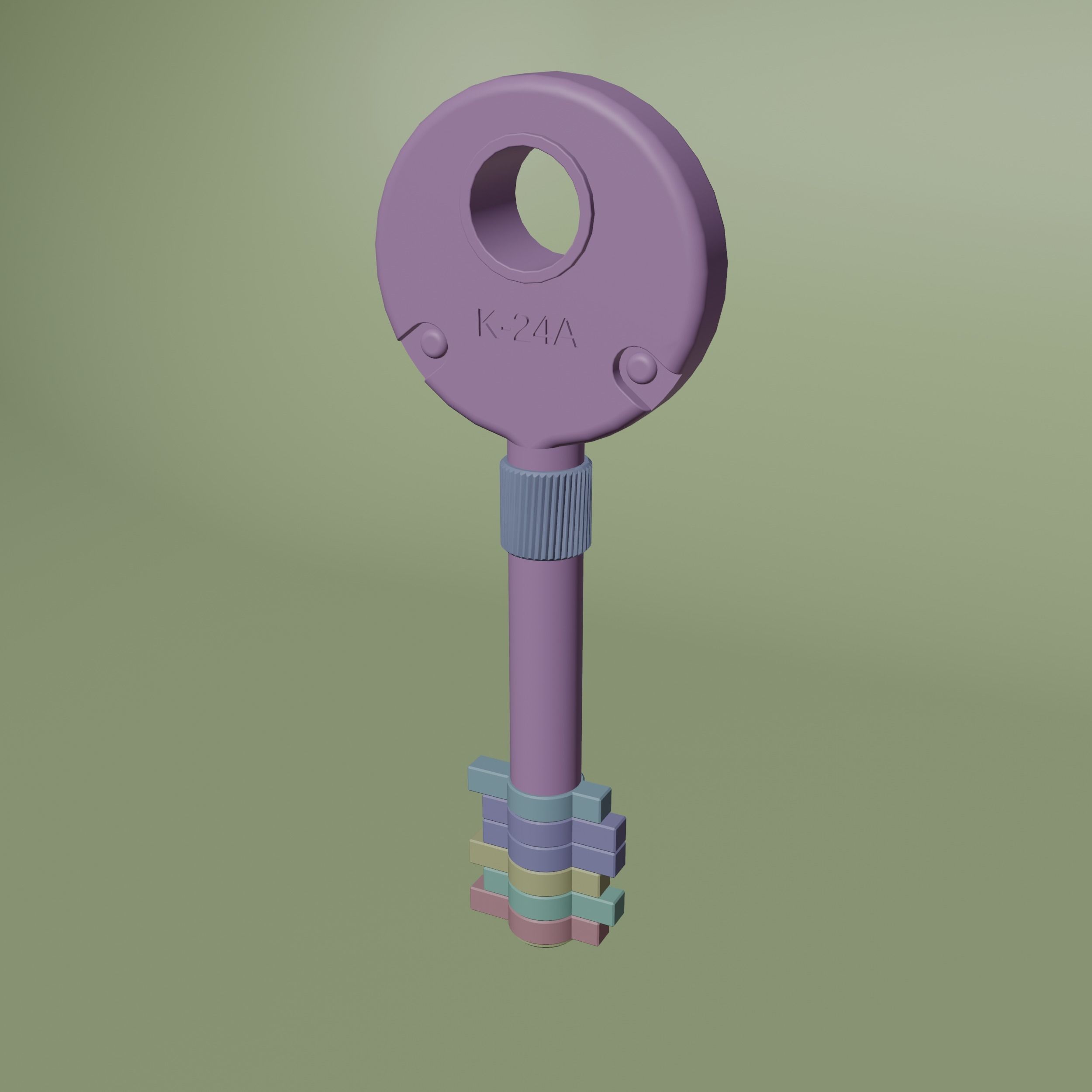 Atomic Heart Mechanical Key free 3D model 3D printable | CGTrader