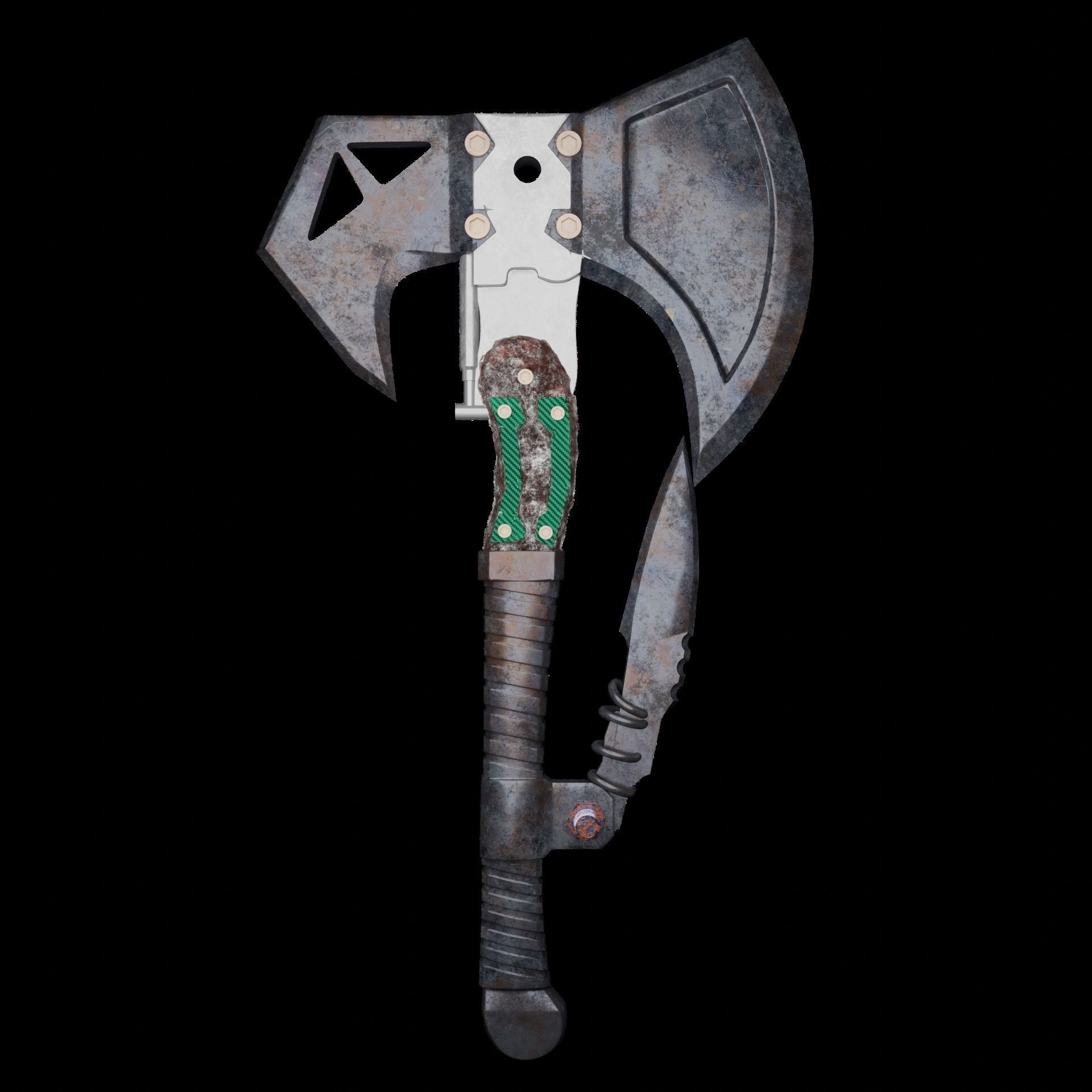 Dying Light 2 Heavy duty long axe Prop Cosplay 3D model 3D printable ...