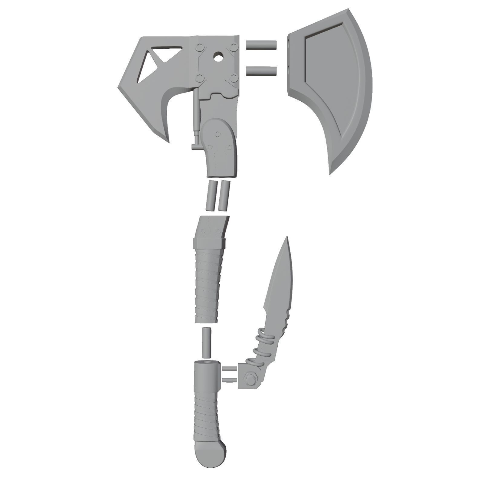 Dying Light 2 Heavy duty long axe Prop Cosplay 3D model 3D printable ...