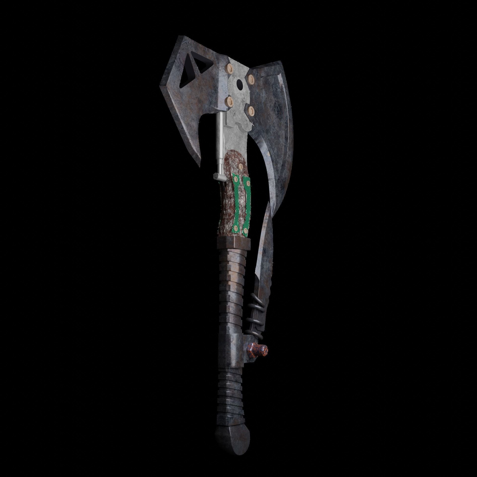 Dying Light 2 Heavy duty long axe Prop Cosplay 3D model 3D printable ...