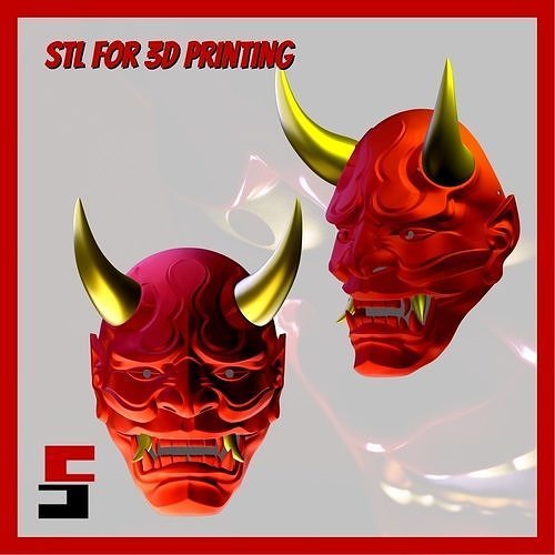 Oni mask Masks 3D model 3D printable | CGTrader