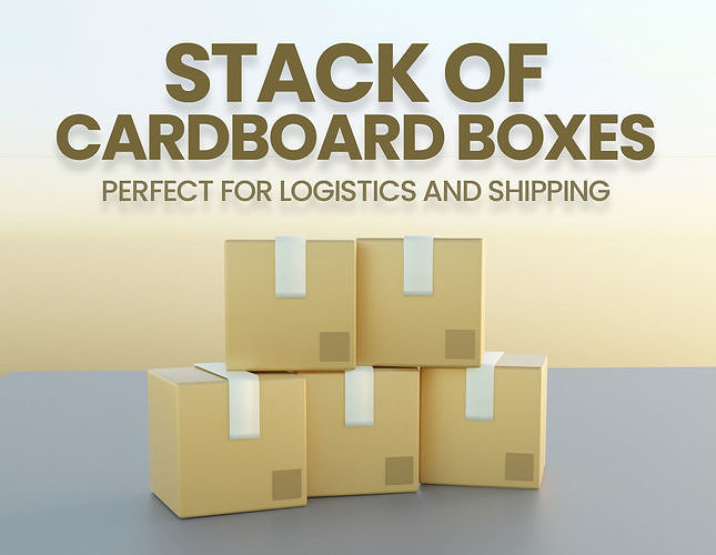 3D model Stack of Cardboard Boxes Perfect for Logistics and Shipping VR ...
