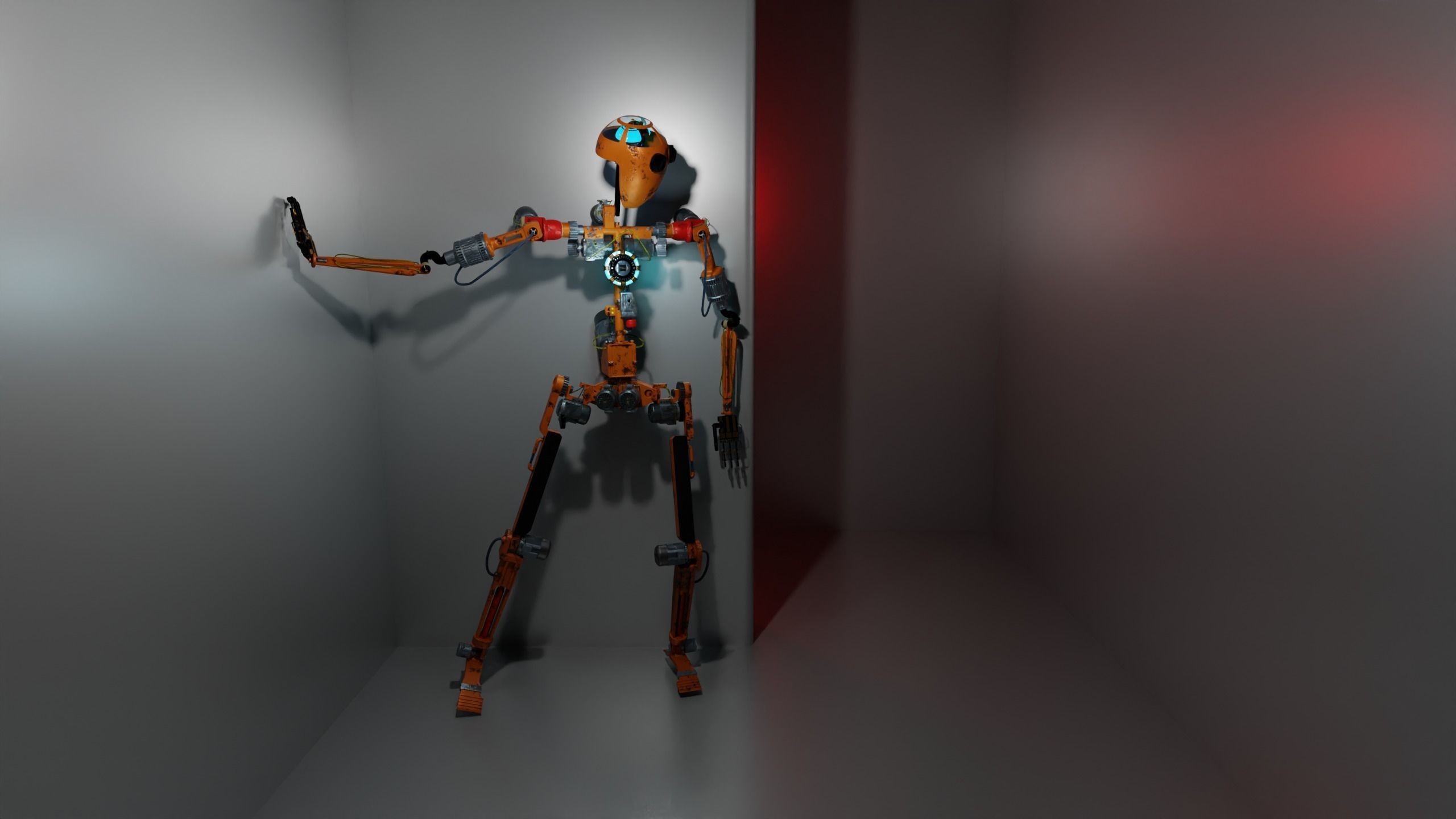Character Robot rigged retrofuturism 3D model rigged | CGTrader