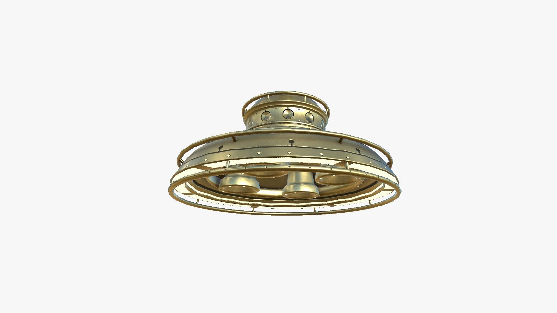 3D model Alien Spaceship UFO F07 Gold - Sci Fi Spacecraft Design VR ...
