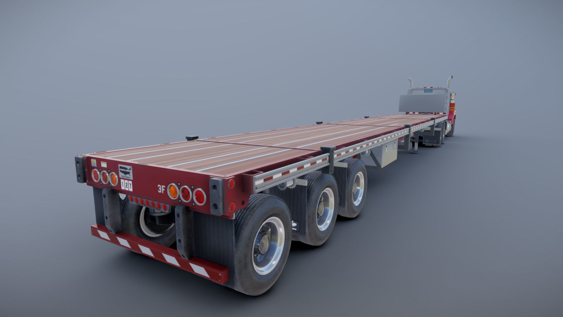 3D model 80s truck flatbed trailer VR / AR / low-poly | CGTrader