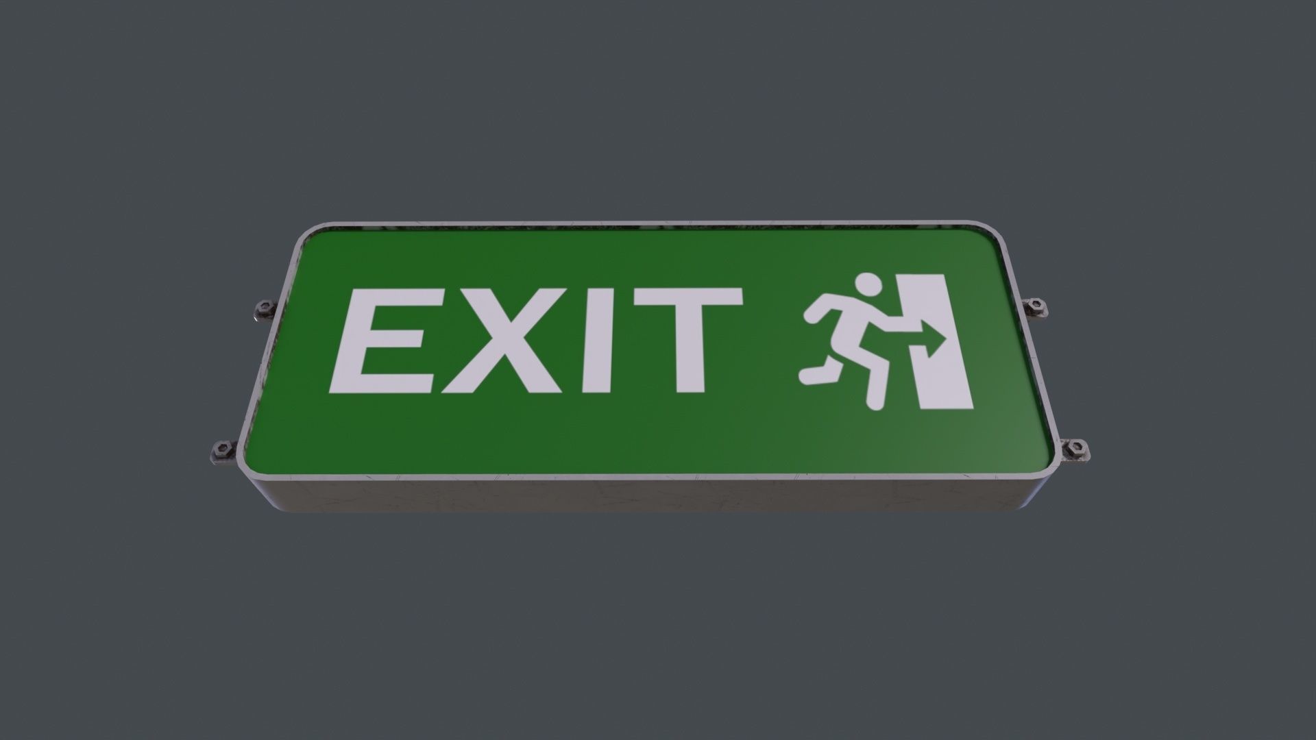 3D model Plastic Exit Sign 3D Model VR / AR / low-poly | CGTrader