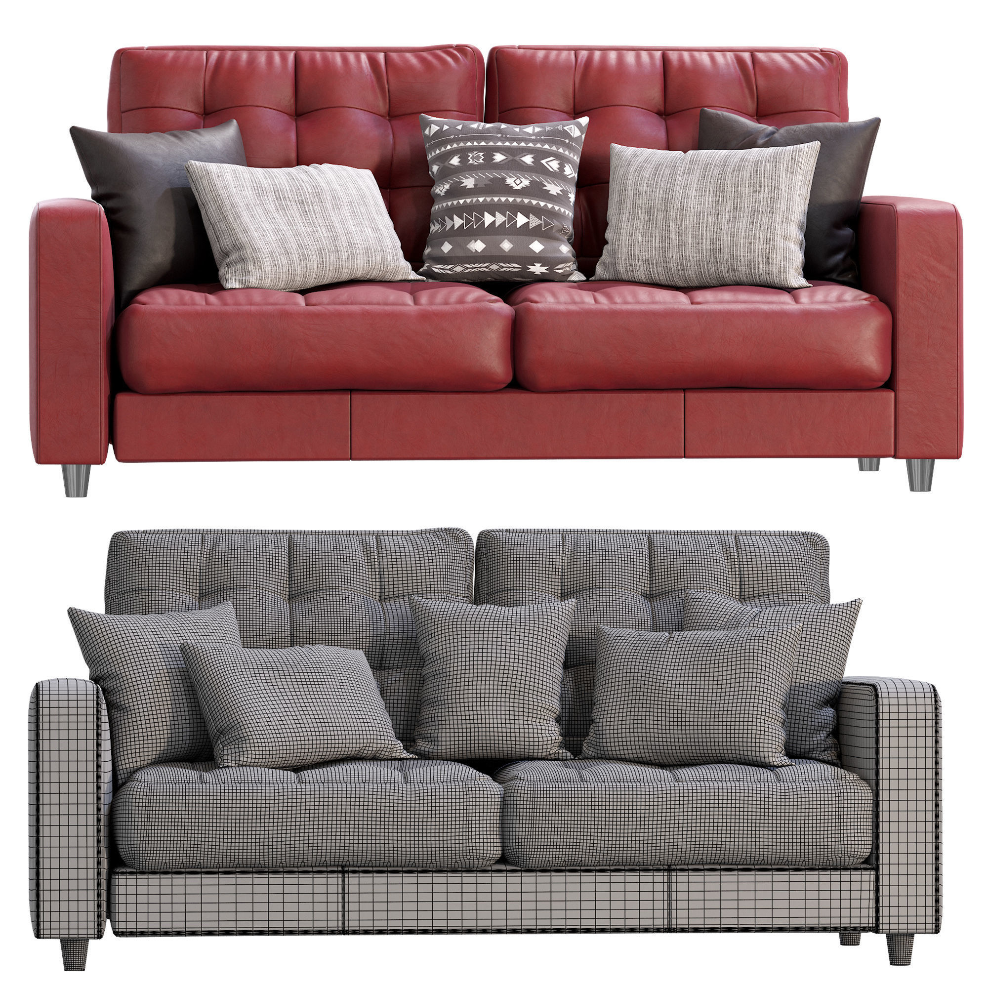 Sofa Linkoln Leather Divan ru 3D model | CGTrader