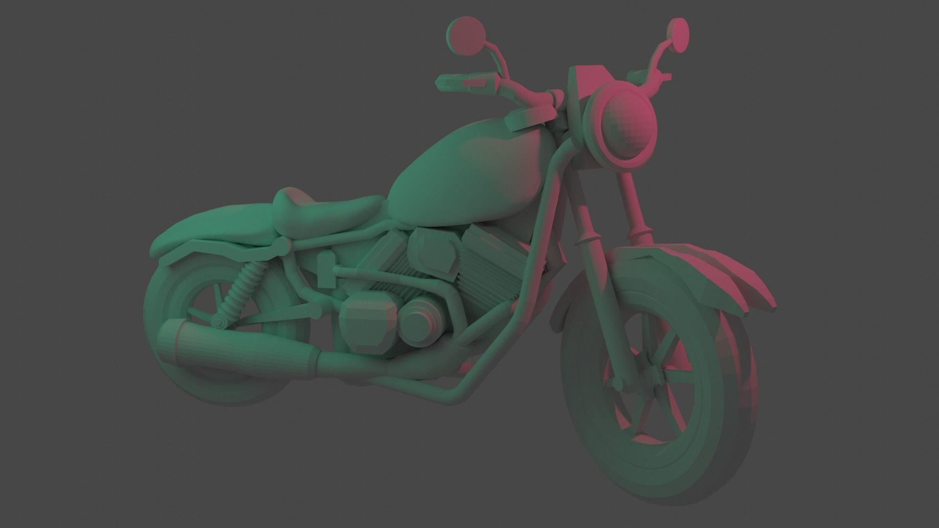 simple motorbike 3D model 3D printable | CGTrader