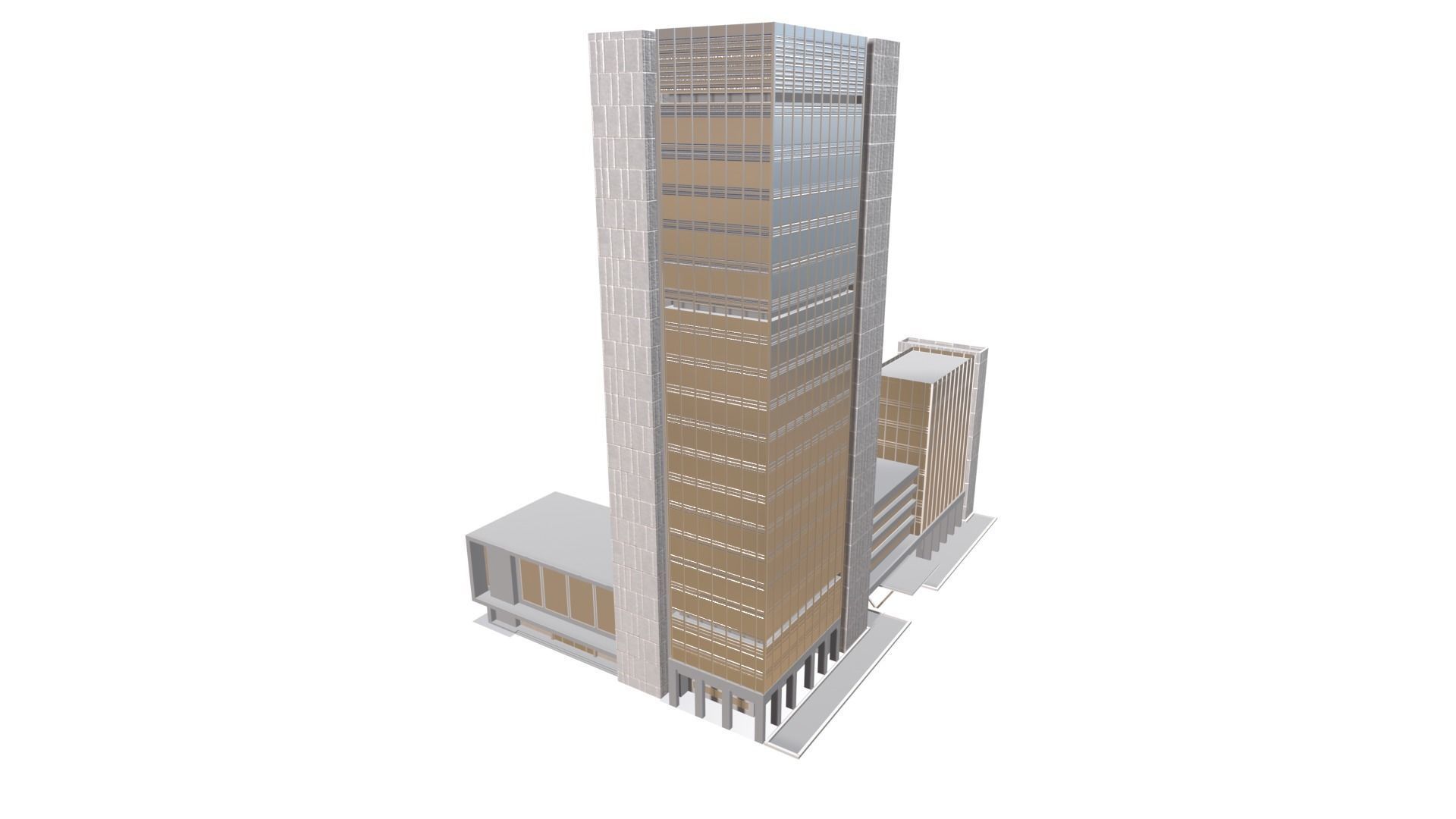 3D model skyscraper tall building VR / AR / low-poly | CGTrader