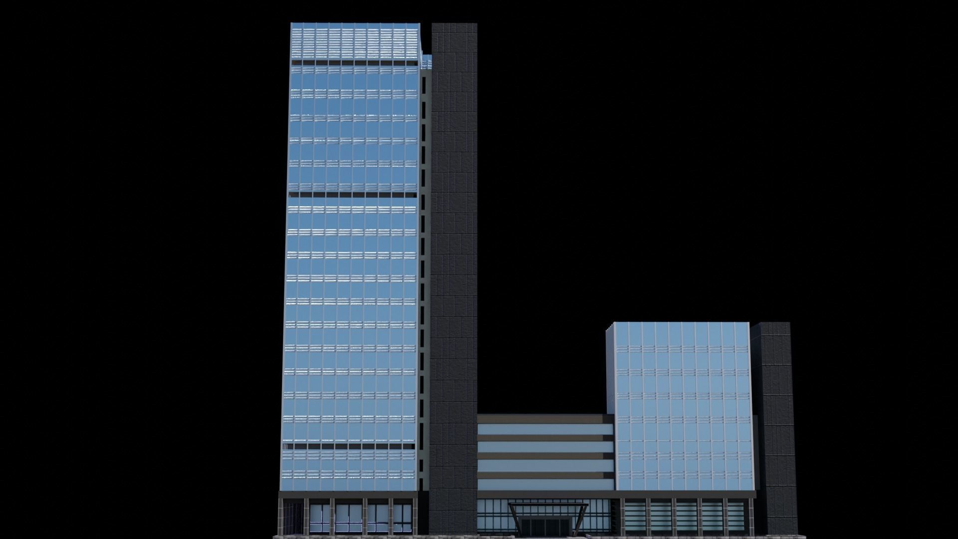 3D model skyscraper tall building VR / AR / low-poly | CGTrader