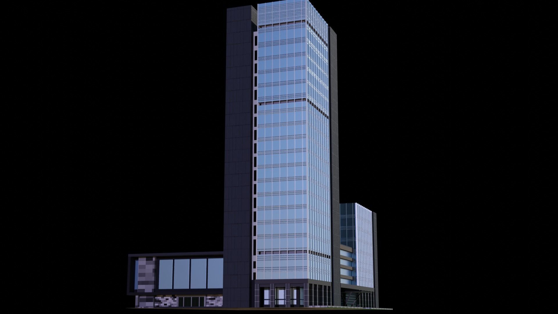 3D model skyscraper tall building VR / AR / low-poly | CGTrader