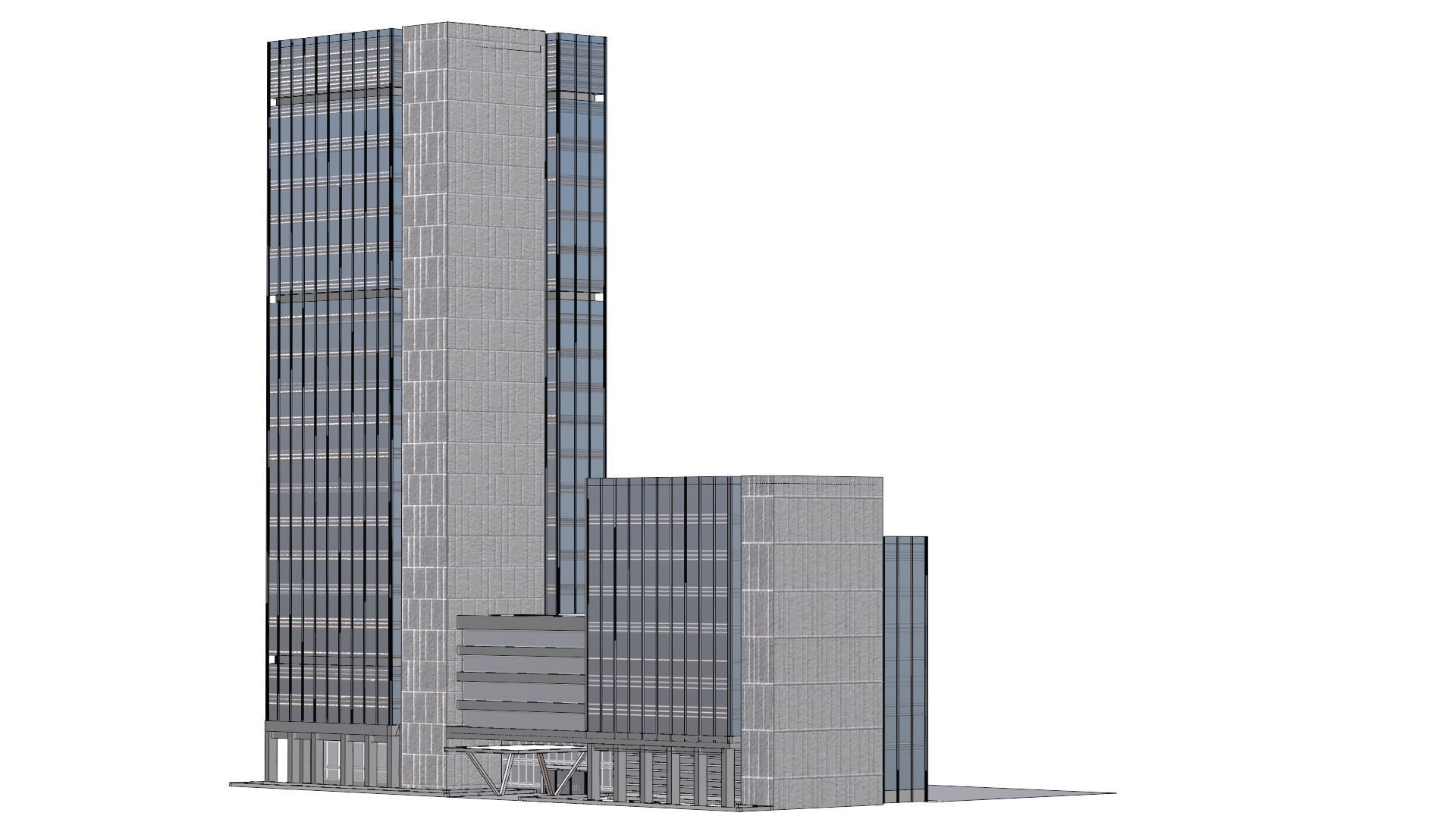 3D model skyscraper tall building VR / AR / low-poly | CGTrader