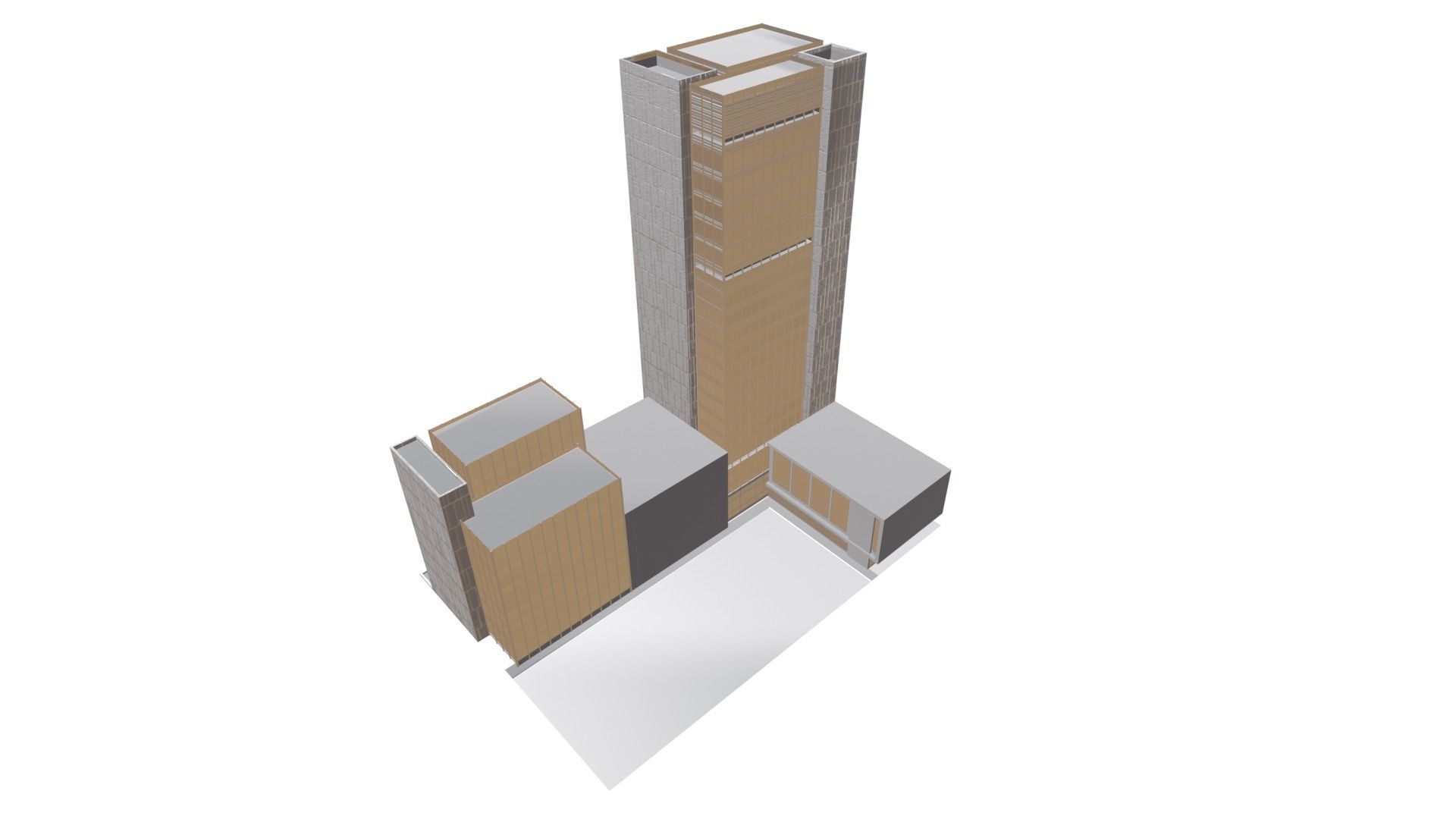 3D model skyscraper tall building VR / AR / low-poly | CGTrader